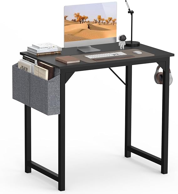 Amazon.com: SMUG Computer Desk 32 Inch Home Office Writing Wood Storage ...