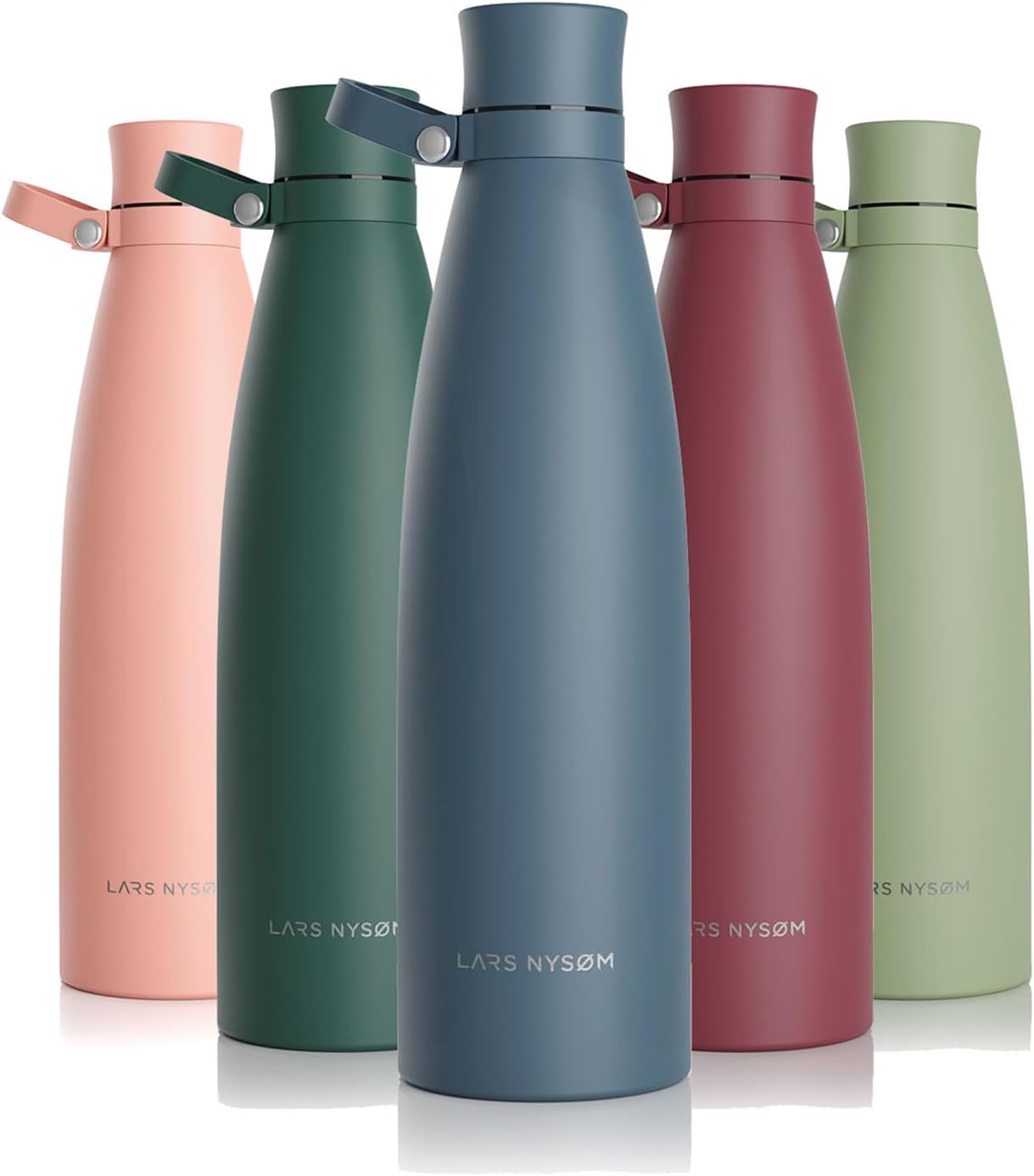 LARS NYSØM Botella de Acero Inoxidable | Botella aislada 0,75l ...