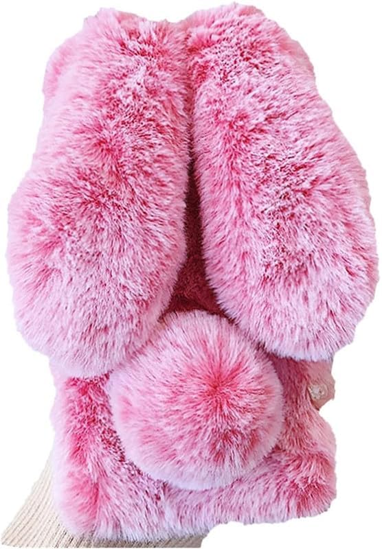 Amazon.com: Fuzzy Fluffy Case Compatible with iPhone 15 - Cute Grey ...