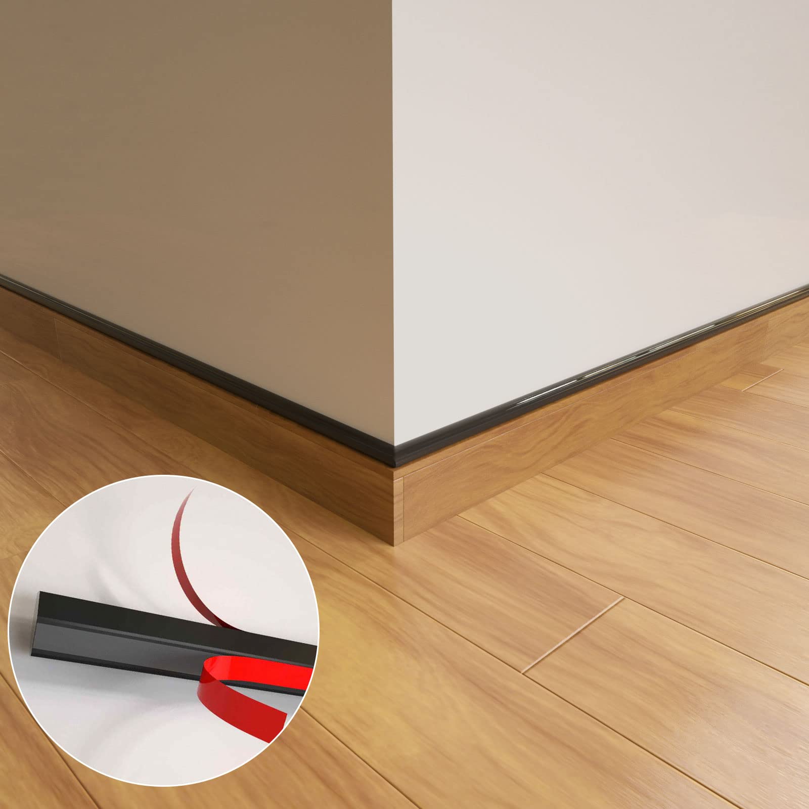 Snapklik.com : Flexible Quarter Round Molding Self Adhesive, 16 Feet ...