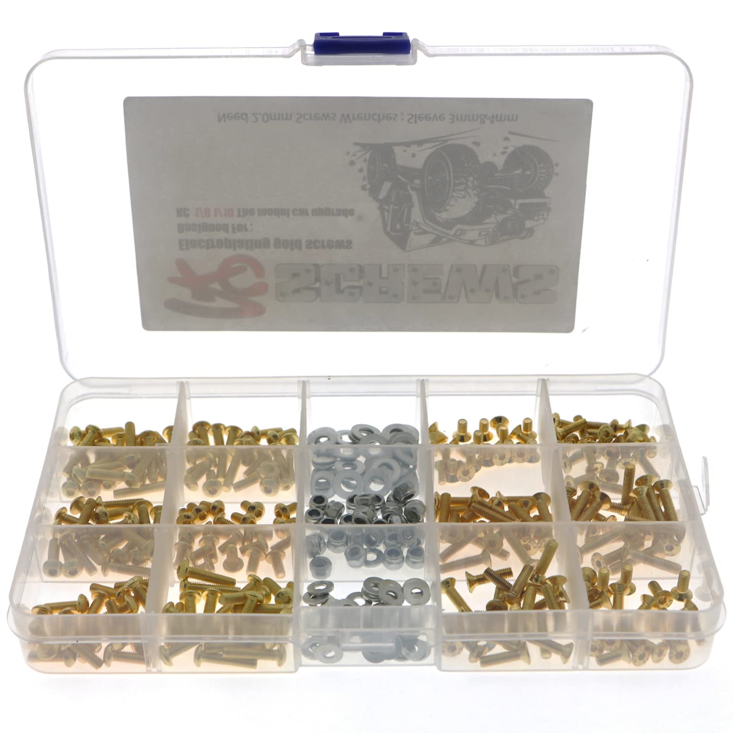 Amazon.com: ShareGoo 330Pcs Universal RC Screw Kit M3 Flat Round Head ...