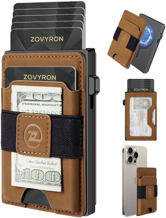 ZOVYRON Wallet for Men, 2-in-1 Slim Wallet RFID Blocking, Smart Pop Up ...