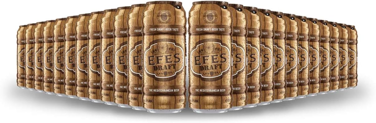 Efes Draft Draught Beer Lager Cans 24x500ml - Imported : Amazon.co.uk ...