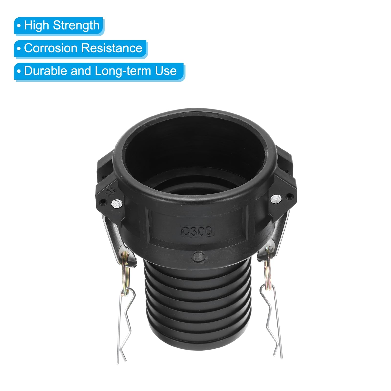 PATIKIL Poly Cam Lock Fittings, 2 Pcs 3″ Part C Male Adapter x Hose End ...