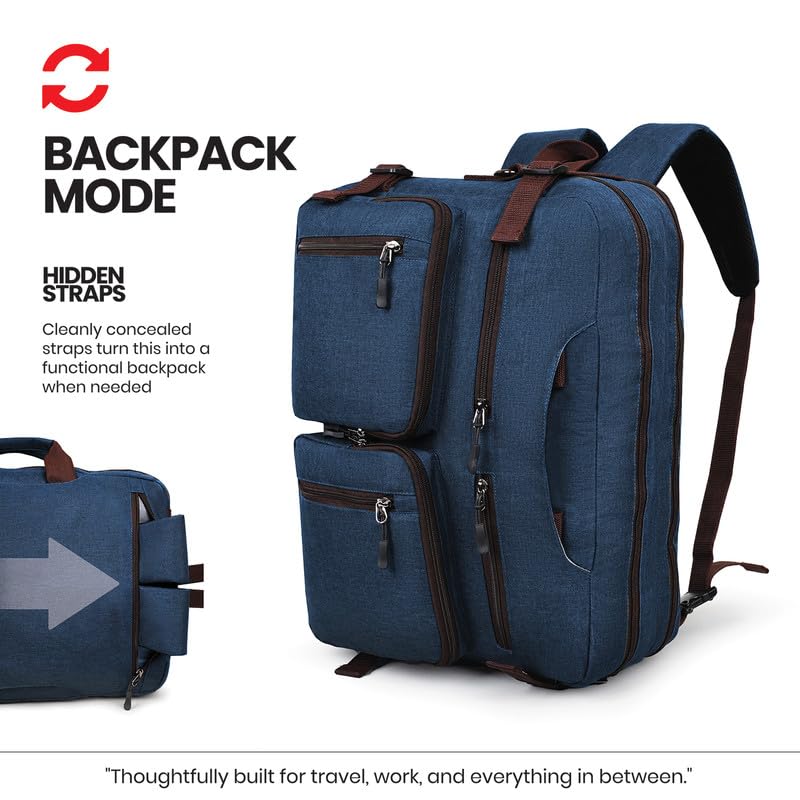 FATMUG Laptop Messenger Bag For Men -Convertible Large Backpack For ...