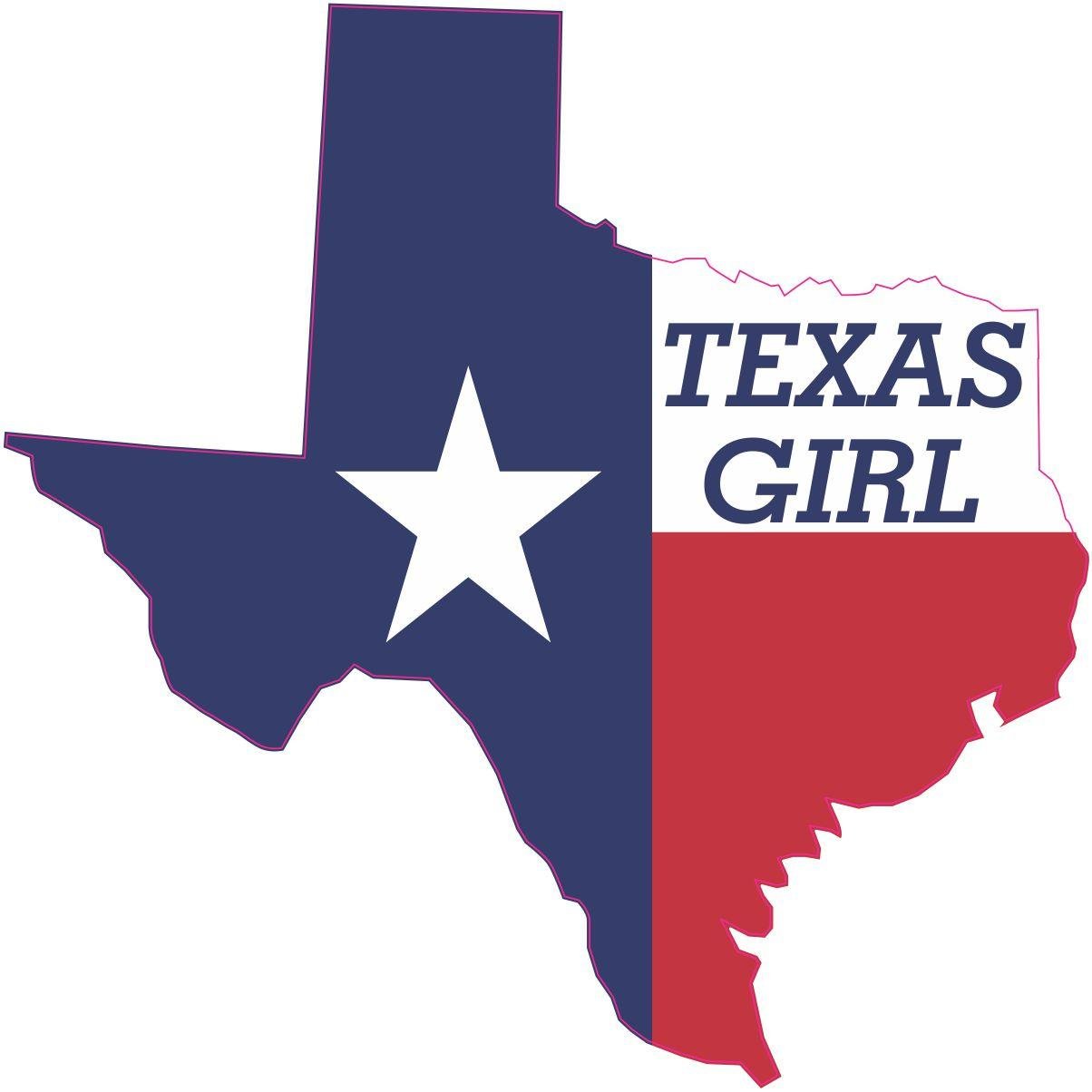 Amazon.com - StickerTalk Texas Girl Die Cut Texas Flag Vinyl Sticker, 4 ...