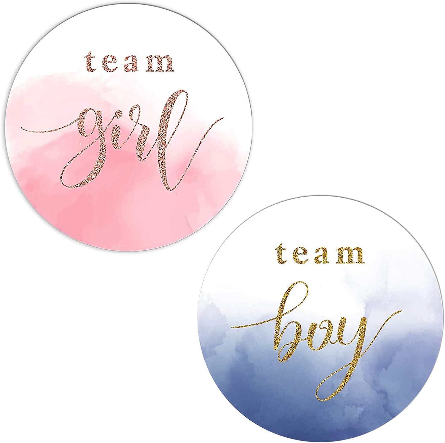 Amazon.com: 120Pcs Large Watercolor Gender Show Stickers Boy or Girl ...