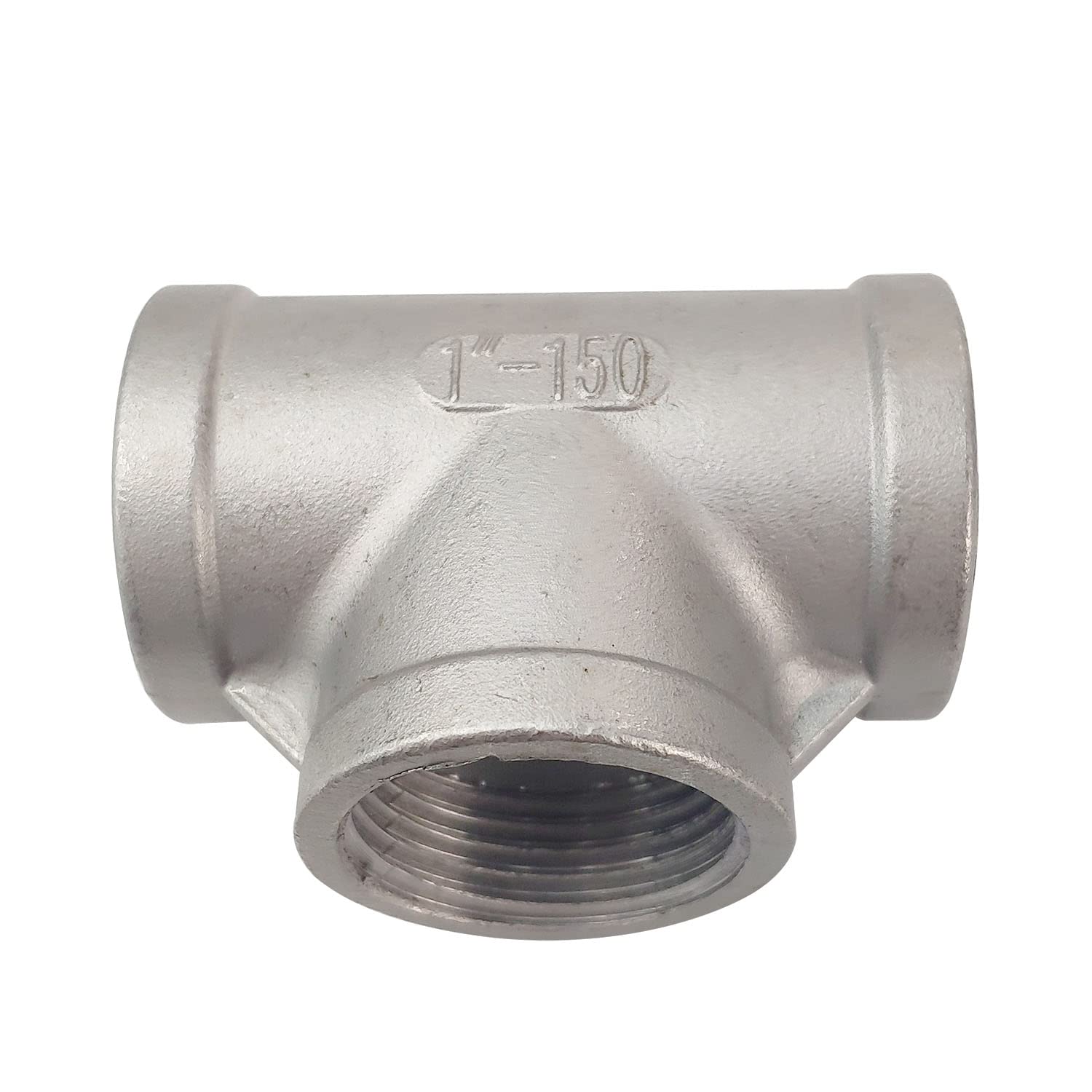 Snapklik.com : 1" Stainless Steel Tee Female NPT Threaded T Shaped 3 ...