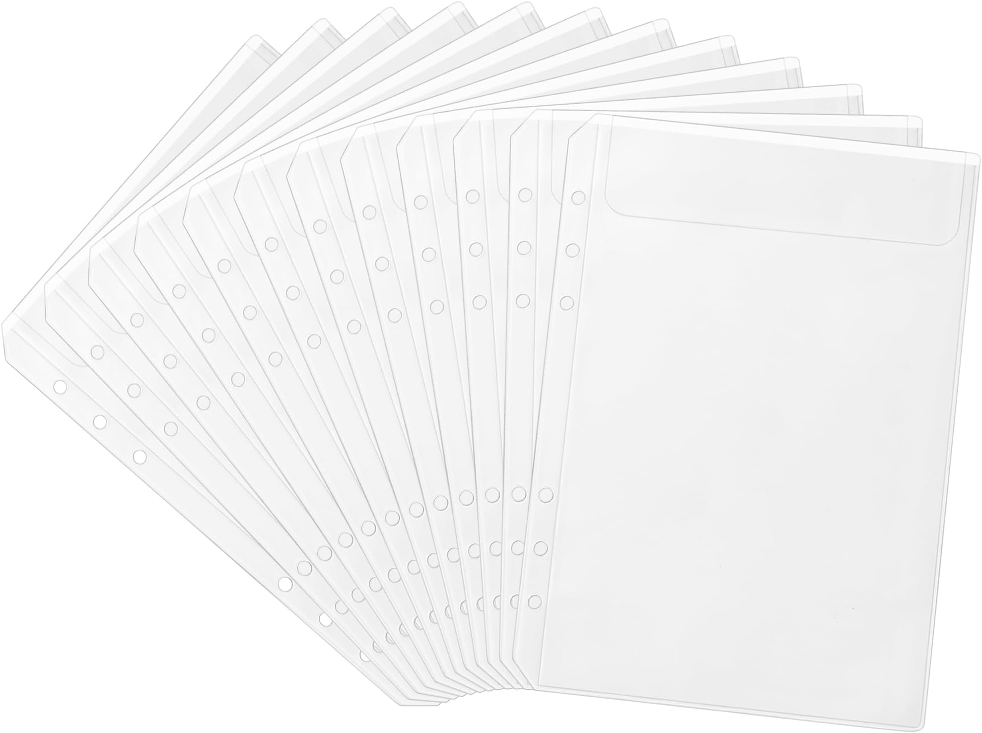 Amazon.com : A5 Clear Binder Pockets, 6 Holes Cash Envelopes for Budget ...