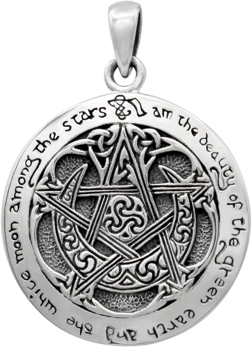 Dryad Design Wiccan Pentacle Pendant - Sterling Silver Witch Jewelry ...