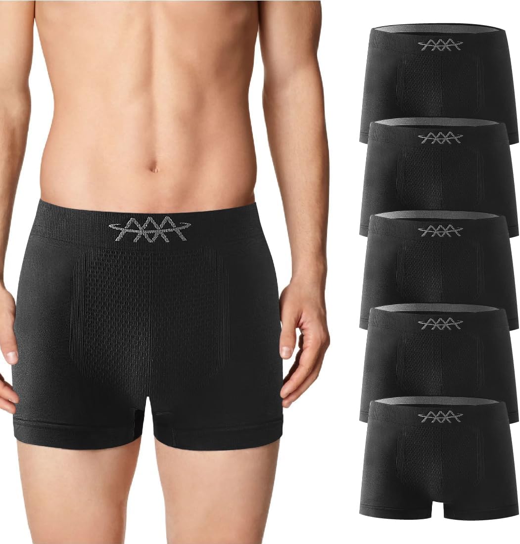 Lot de 5 caleçons Homme sous-vêtements Homme en Coton sans égratignures ...