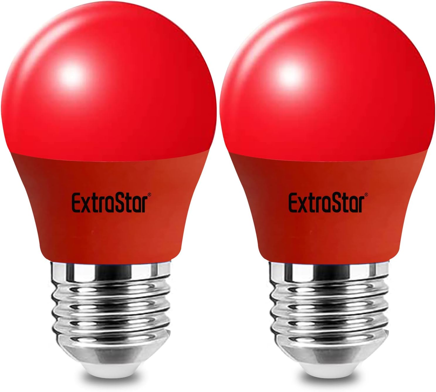 EXTRASTAR E27 LED Light Bulb Red, 4W Edison Screw G45 Bulb, 180° Beam ...