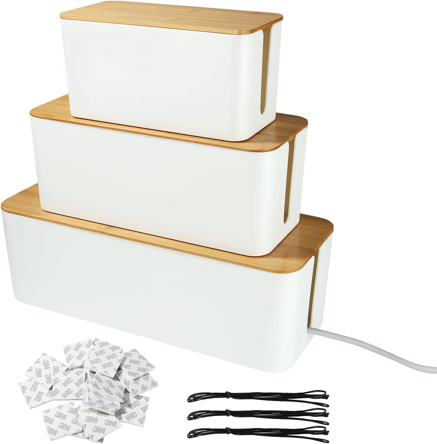 ACROPAQ Boîte Cache câble – Grand (32 x 13 x 13 cm), Cache multiprise ...
