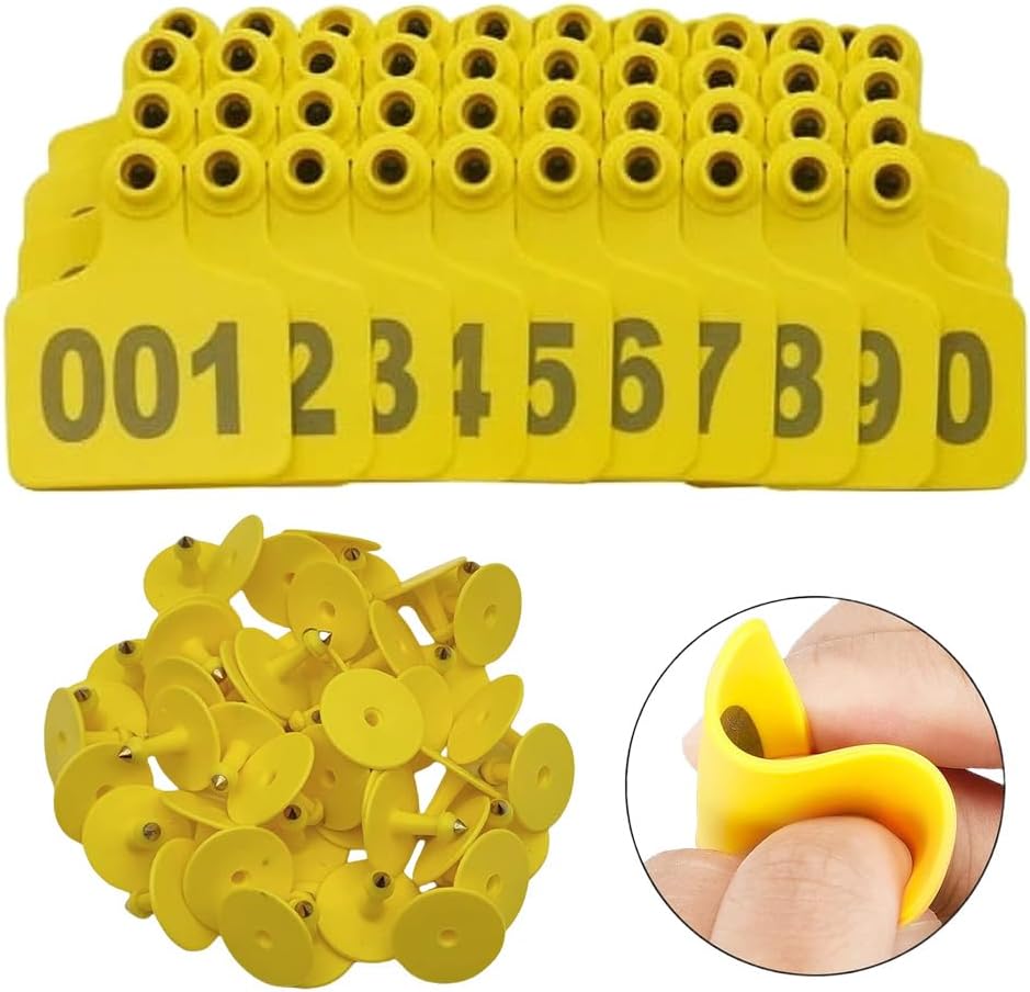 Amazon.com: NXLXQ Cow Ear Tags Cattle Ear Tags Livestock Animal Ear Tag ...
