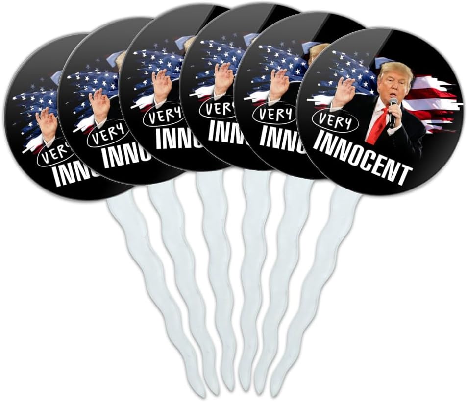 Amazon.com: Trump Very Innocent Cupcake Picks Toppers Decoration Set of ...