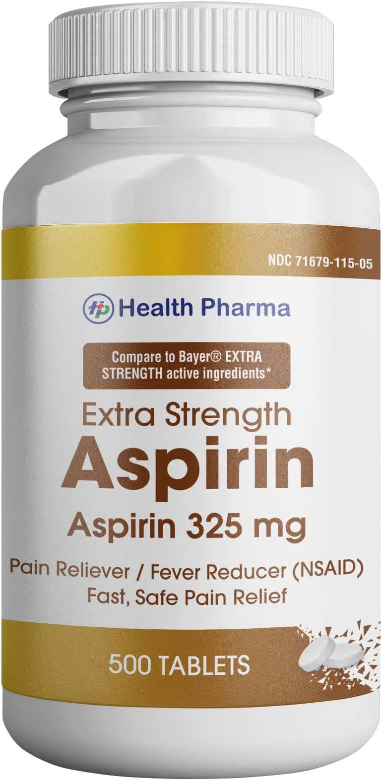 Amazon.com: Bufferin Aspirin Pain Reliever/Fever Reducer Coated Tablets ...