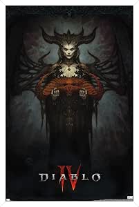 Amazon.com: Diablo 4 - Lilith Key Art Wall Poster, 34L" x 22.4W", White ...