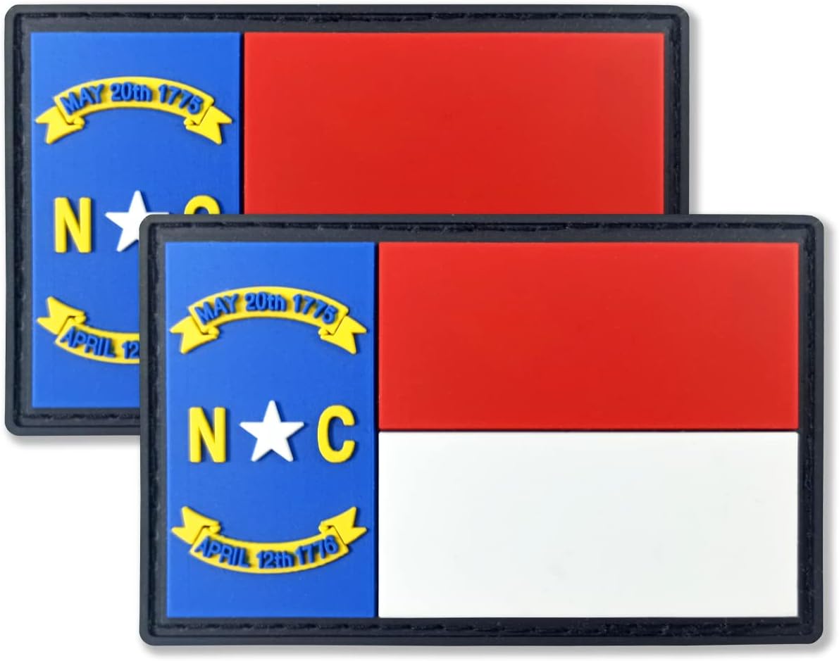 Amazon.com: North Carolina State Flag NC Embroidered Hook Patch NCP1 ...