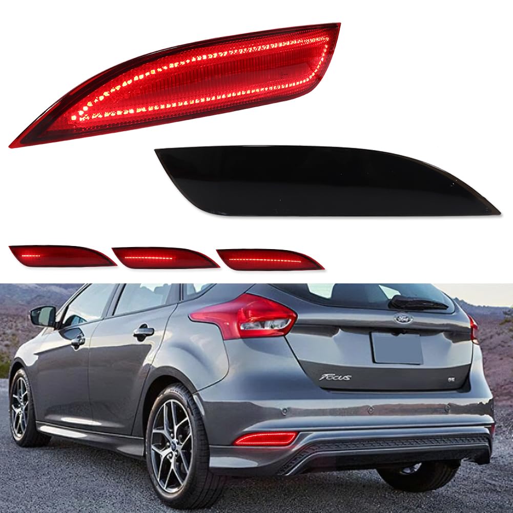 Bumper Reflector 2015-2019 Ford Focus ST - Rear Overlay Set Ford Focus ...