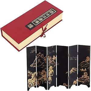 HiyyFloy Chinese Small Folding Screen, Screen Dividers 6 Panel Folding ...