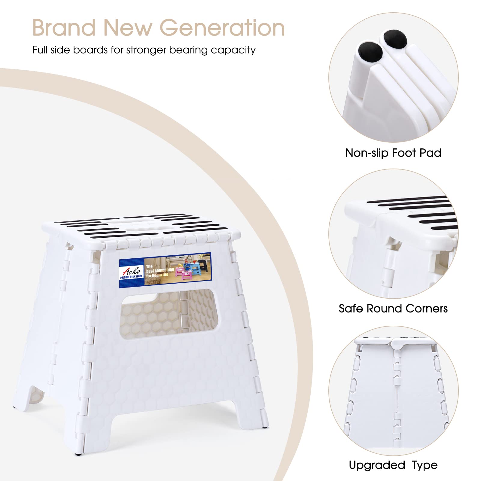 Snapklik.com : Folding Step Stool Step Stool,13 Height Plastic Folding ...