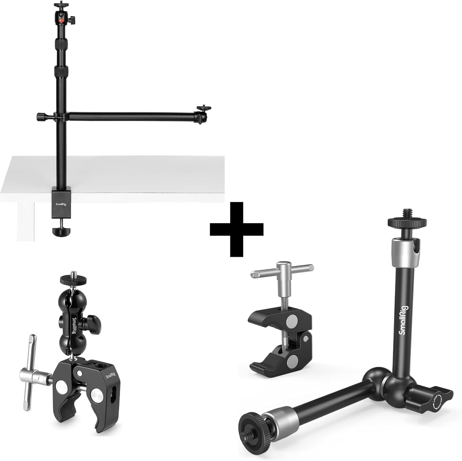 Amazon.com : Bundle: SmallRig Camera Desk Mount Table Stand with Clamp ...