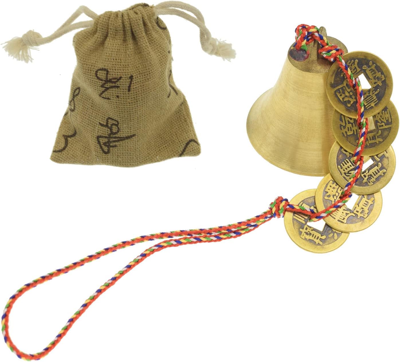 Amazon.com: Wvkzuc Five Emperor Copper Coins Pendant Bell Chinese Feng ...