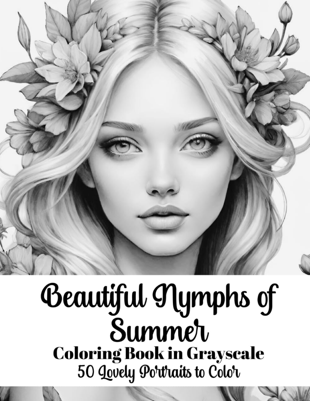 Amazon.com: Beautiful Nymphs of Summer Coloring Book in Grayscale: 50 ...
