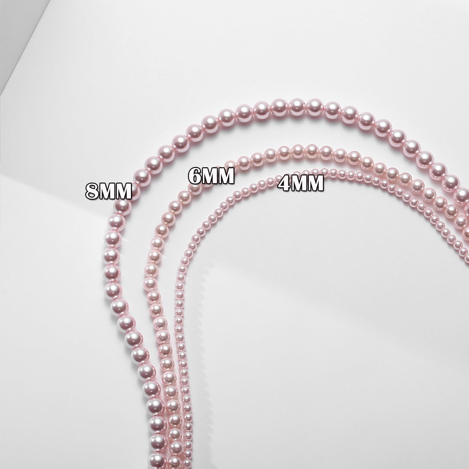 Snapklik.com : Aleasha 6mm Faux Pearl Necklace For Women 18" Round Pale ...