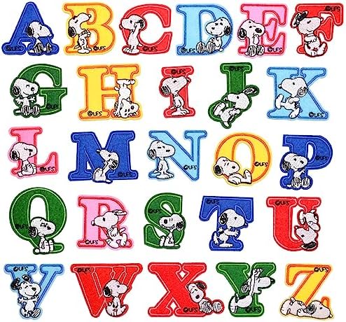 Amazon.co.jp: Newseego Snoopy Patches, Stickers & Iron, Initial Patches ...