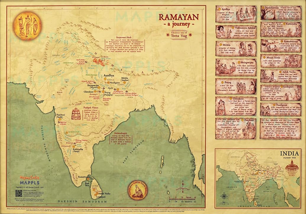 Ramayan Art - A Journey on Canvas by Mappls Sanskriti I Canvas Only I ...