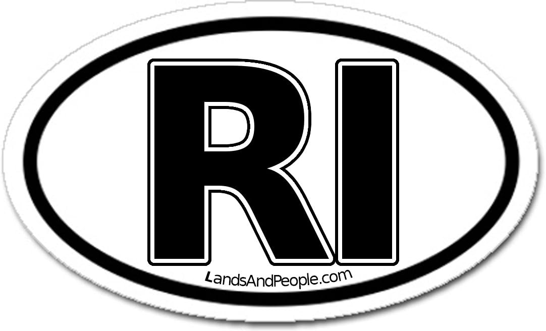 Amazon.com: Rhode Island RI Black and White Car Bumper Sticker Decal ...