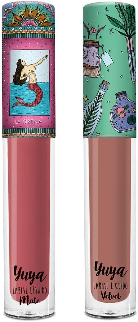 Yuya - Set 2 labiales (La sirena + Te quiero) : Amazon.com.mx: Belleza