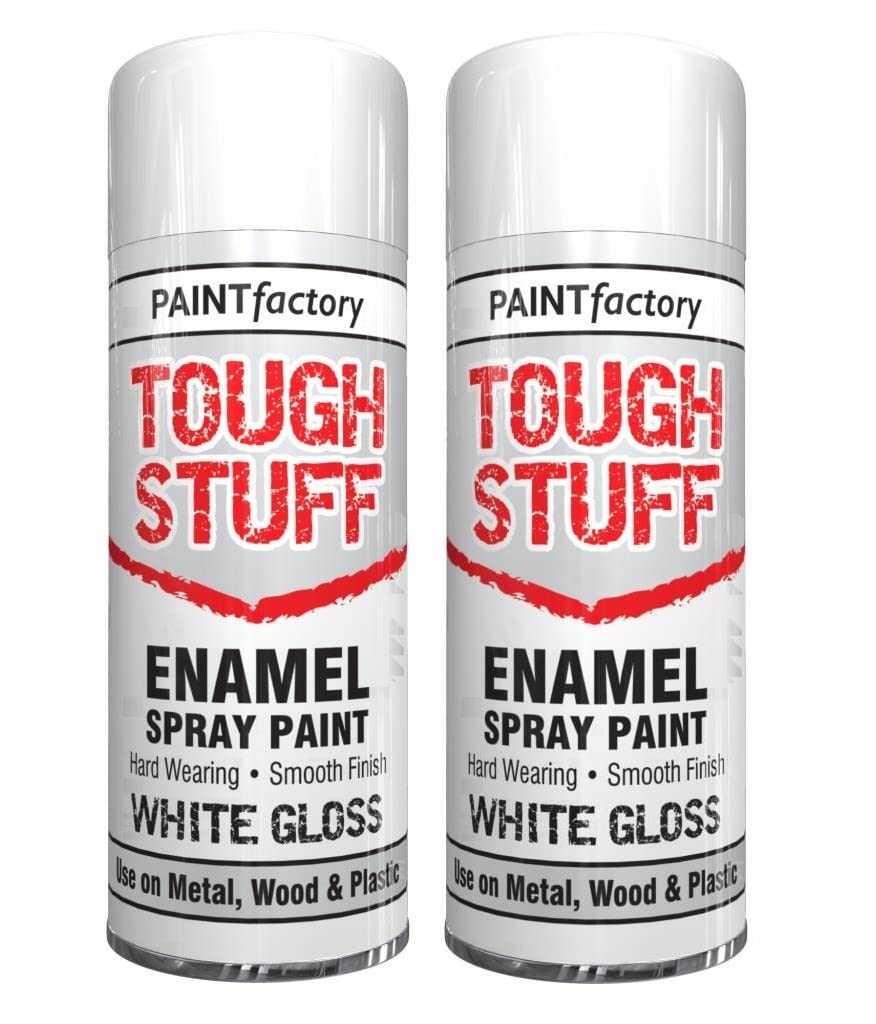 Z&A Tough Stuff Enamel White Gloss 400ml Spray Paint - Hard-Wearing ...