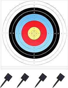WTTUOAM 50 Pcs Archery Targets Paper, Bullseye Paper Shooting Targets ...