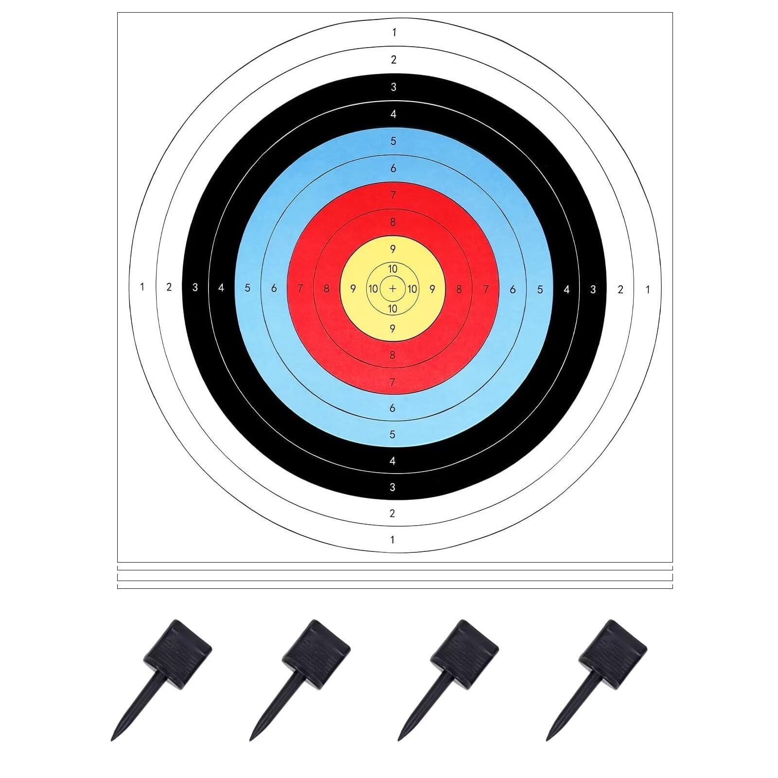 WTTUOAM 50 Pcs Archery Targets Paper, Bullseye Paper Shooting Targets ...