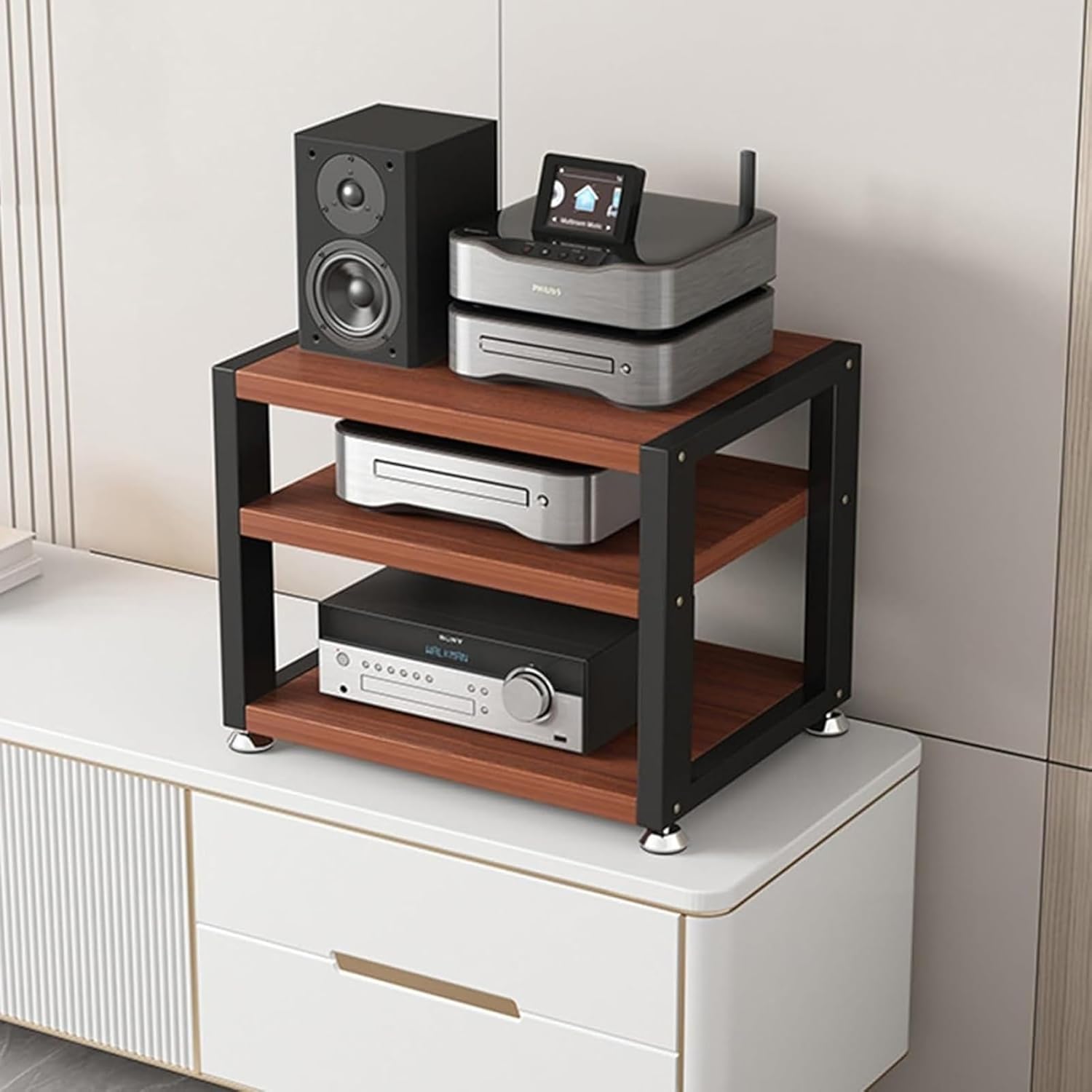 Amazon.com: XingLi 3/4 Tier Audio Stand AV Media Stand Component ...