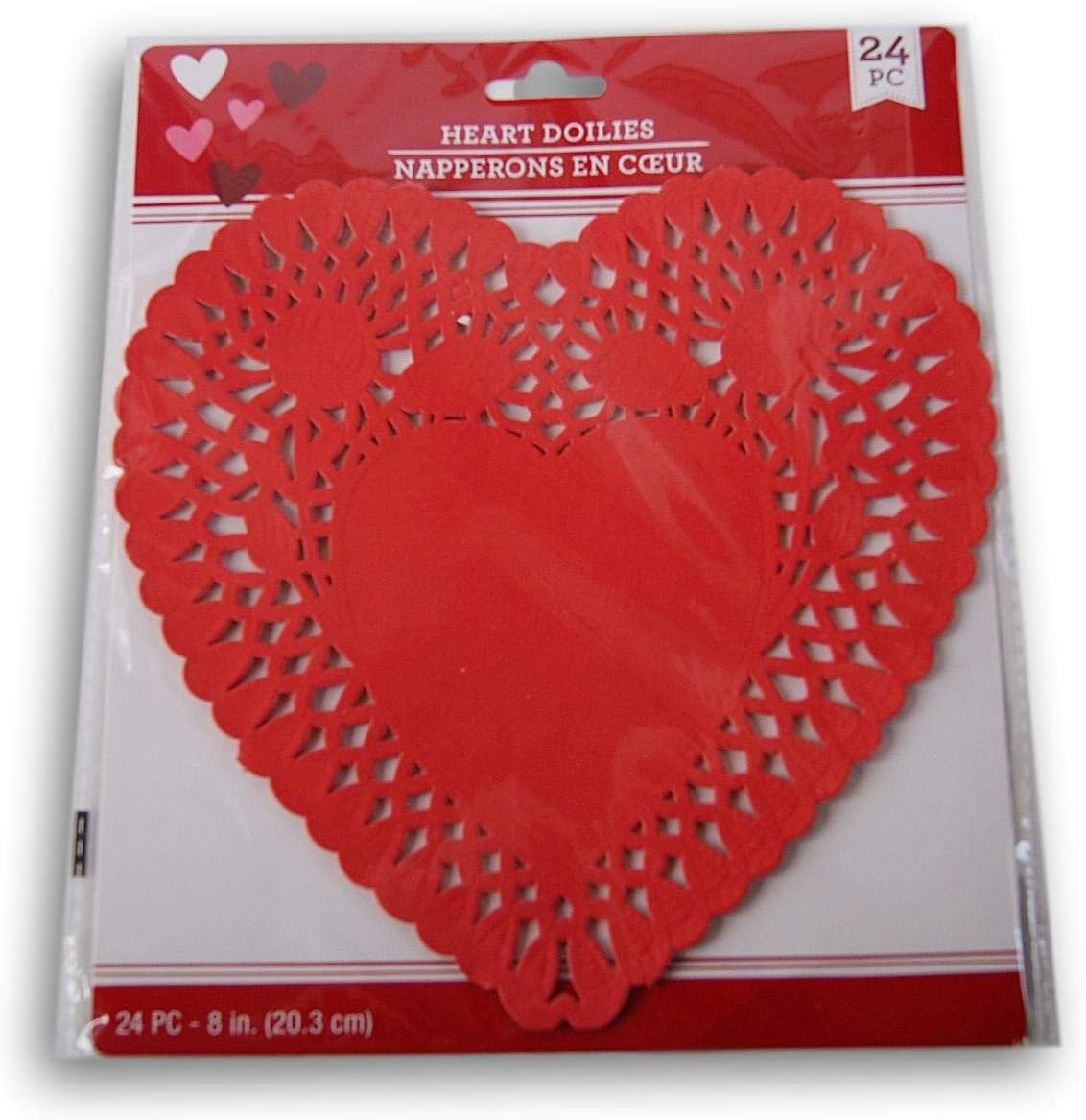Amazon.com: Hygloss Products Heart Paper Doilies – 8 Inch Red Lace ...