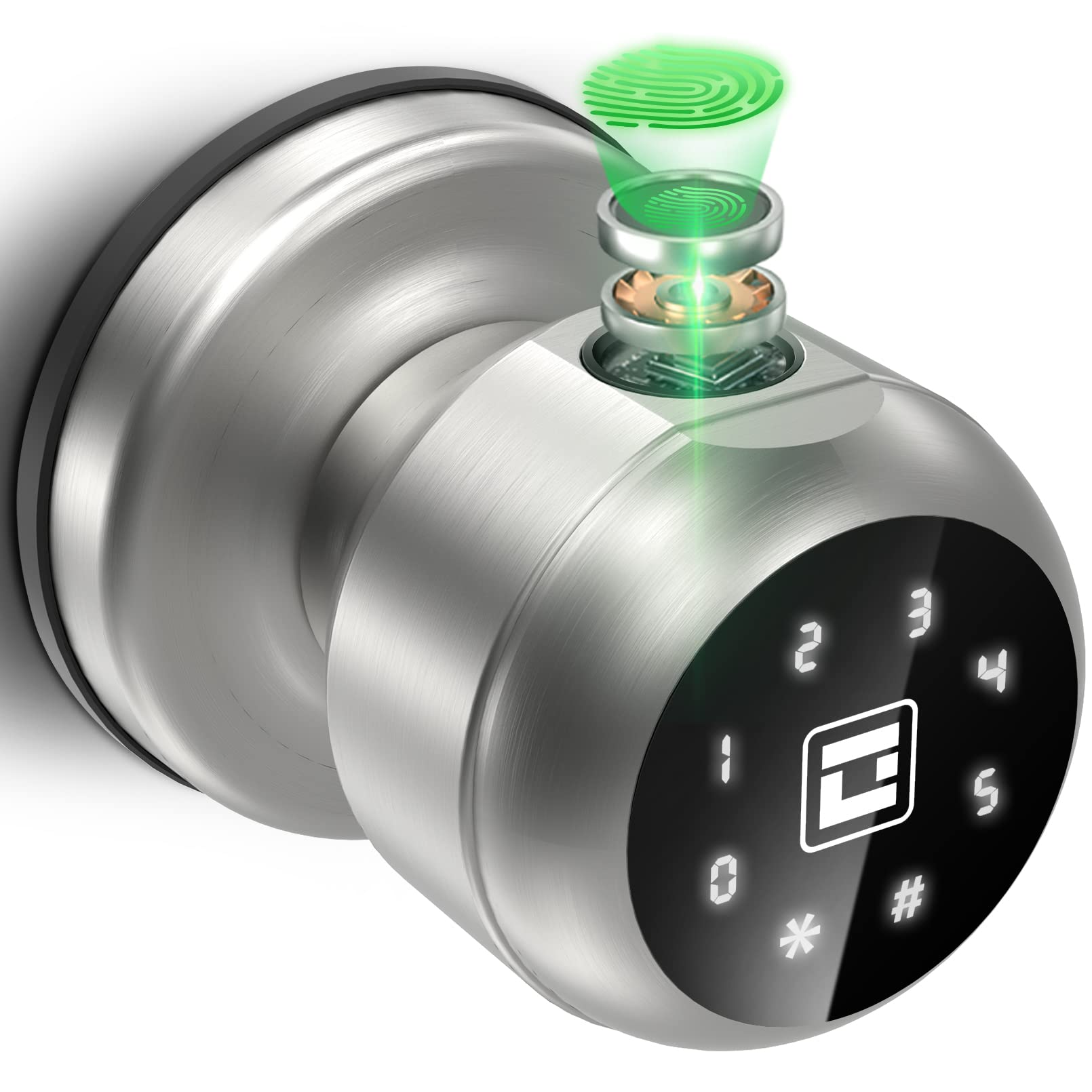 Snapklik.com : GeekTale Smart Door Knob, Fingerprint Door Lock