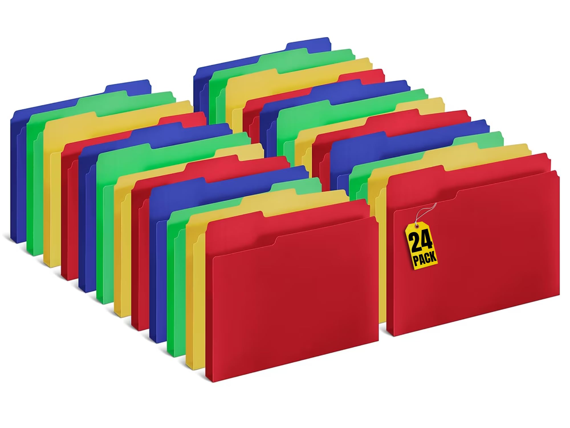 Snapklik.com : Plastic File Folders, Poly File Folders Letter Size, 1/3 ...