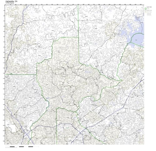 Alpharetta, GA ZIP Code Map Laminated: Amazon.com: Office Products