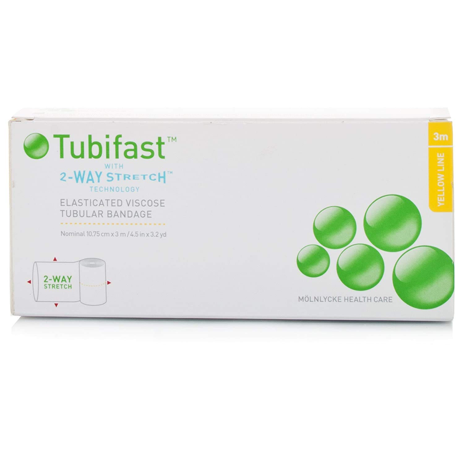 Tubifast 2-Way Stretch Elasticated Viscose Tubular Bandage (Yellow 3m ...