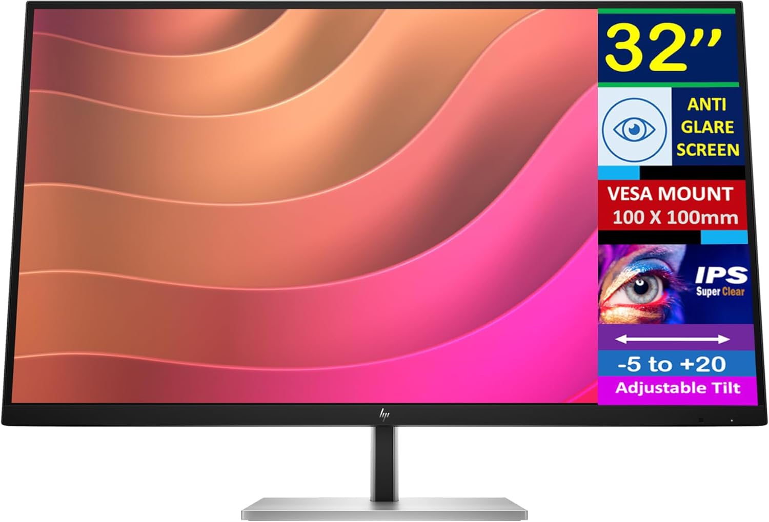 Amazon.com: HP E32k G5 32" 4K USB-C Monitor with 5ms Response Time ...