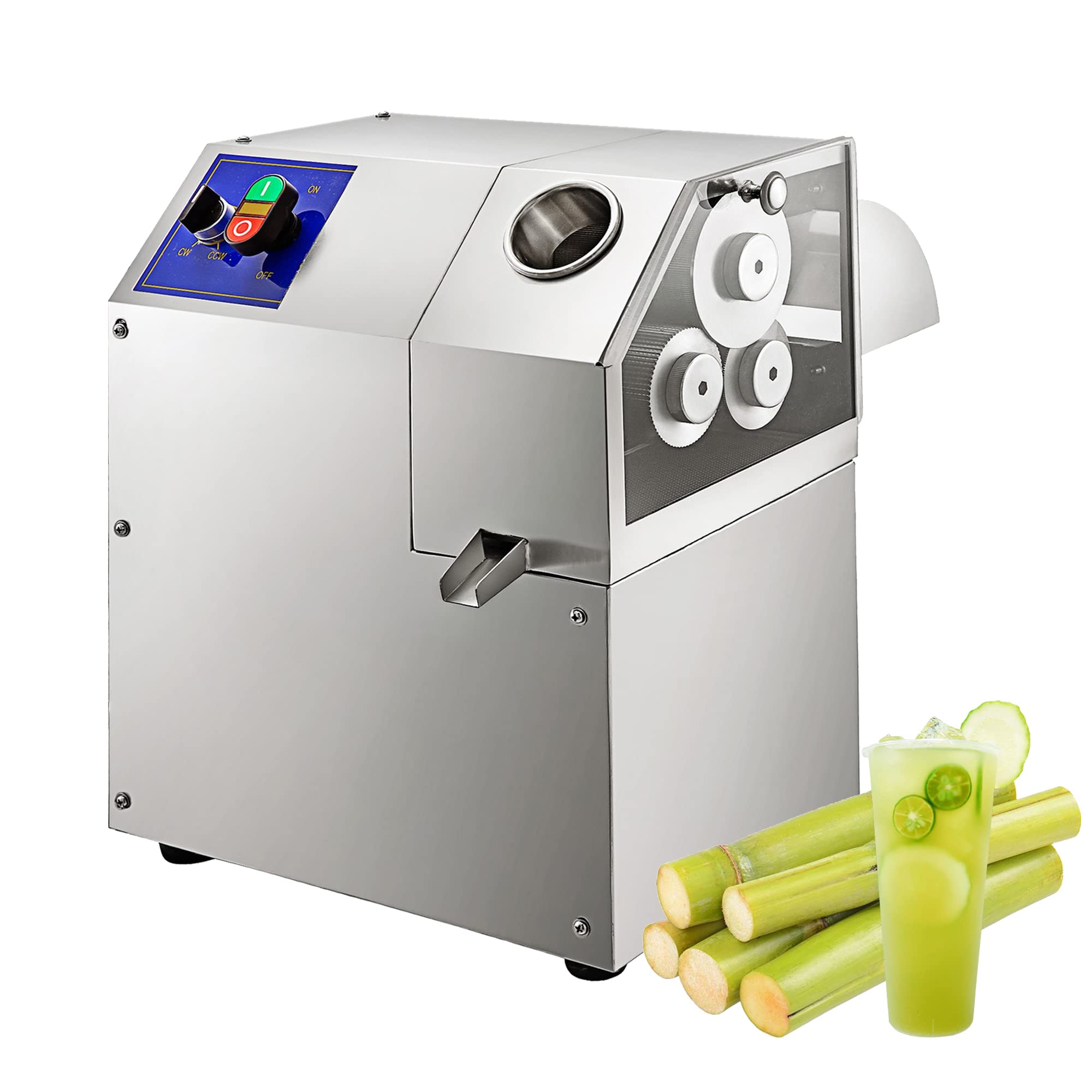 Electric Sugarcane Press 3 Stainless Steel Rollers 550lb H Output ...