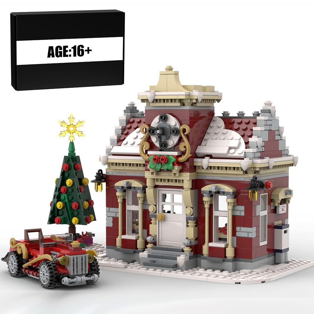 Amazon.com: BrickCraftWorks Street Scene Building Blocks, Little Winter ...