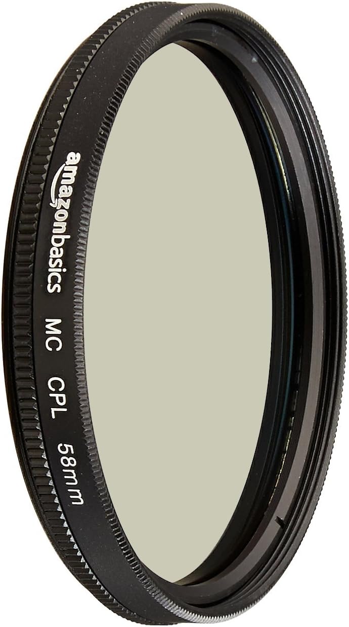 Amazon.com : Amazon Basics Circular Polarizer Camera Lens Filter - 58 ...