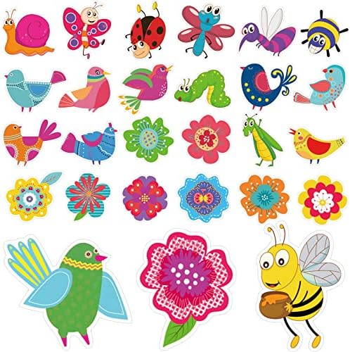 Amazon.com: Spring Bulletin Board Decorations Spring Flowers Paper ...