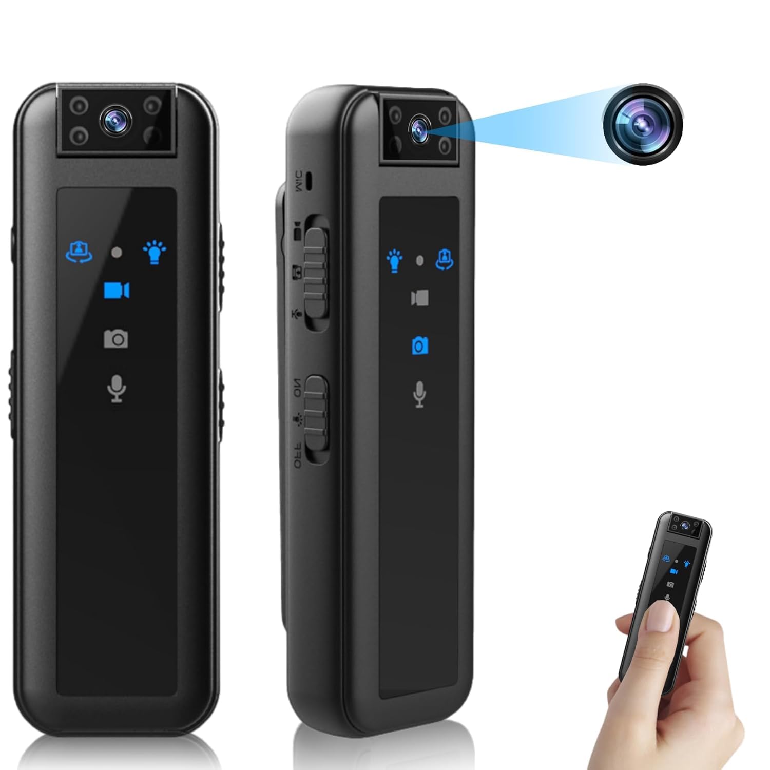 Buy CAMLEIGH Mini Video Recorder with Night, 1080P HD Recording, 180 ...