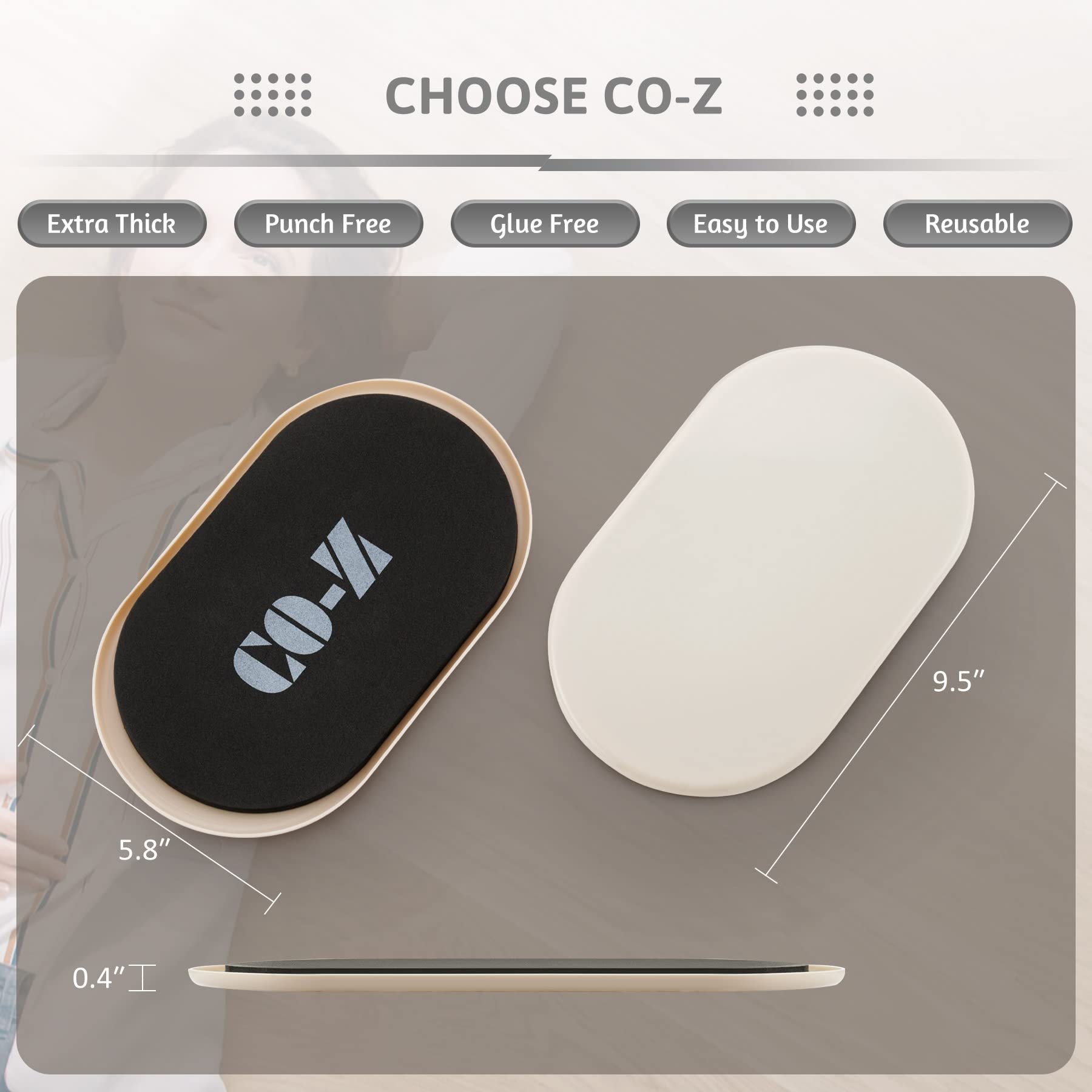 Snapklik.com : Large Furniture Sliders - 4 Pack, 6 X 9 1/2 Oval ...