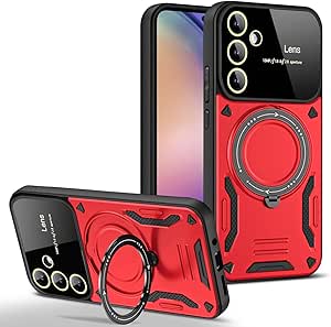 Amazon.com: Aikukiki Case for Galaxy A35 5G,Military [Built-in Kickstand] Magnetic Metal Ring ...